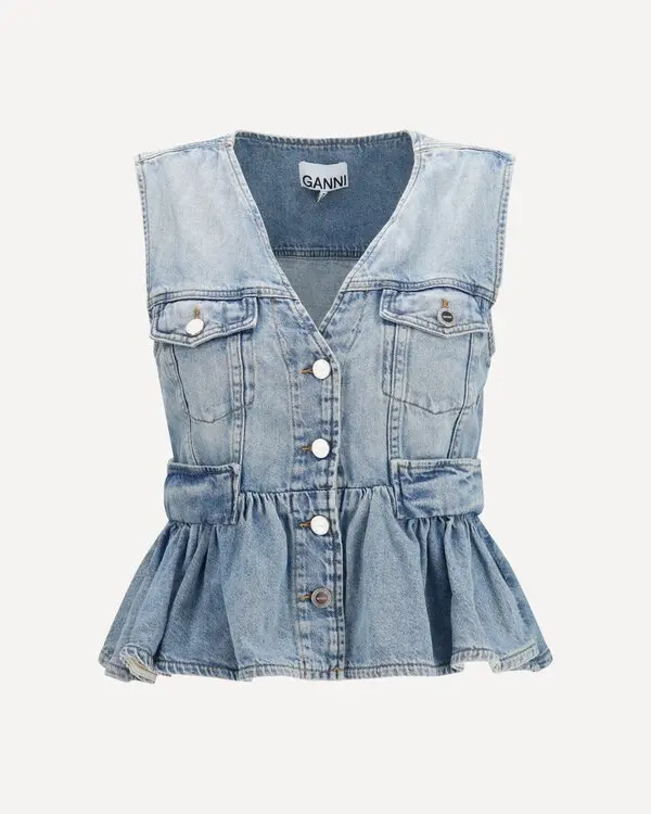 GANNI Lightweight Denim Vest