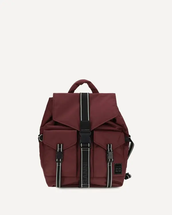 GANNI Re-tech Backpack - Bordeaux