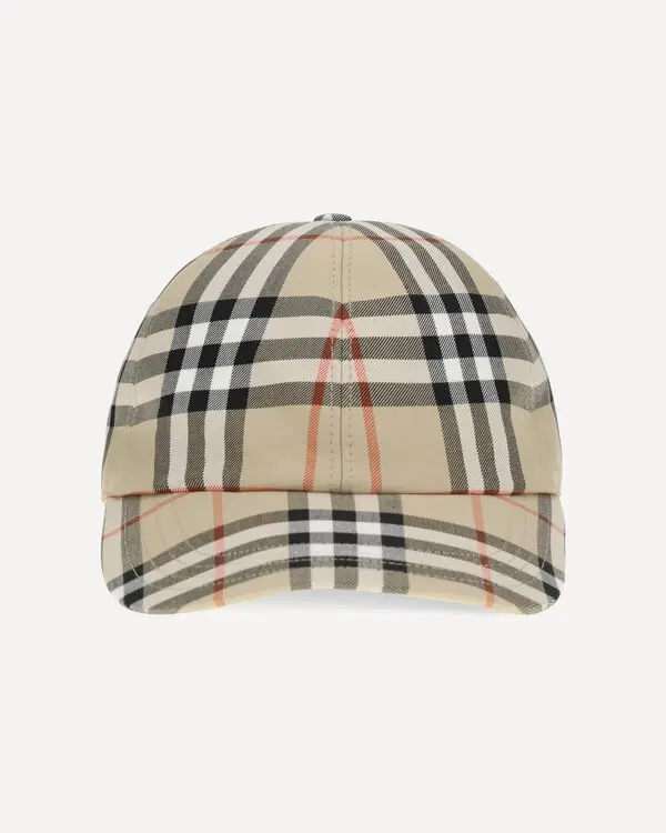Burberry Check Cotton Baeball Cap