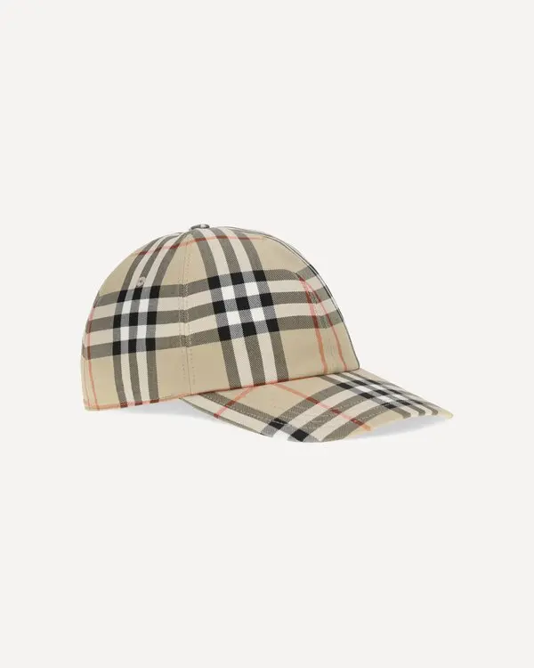 Burberry Check Cotton Baeball Cap