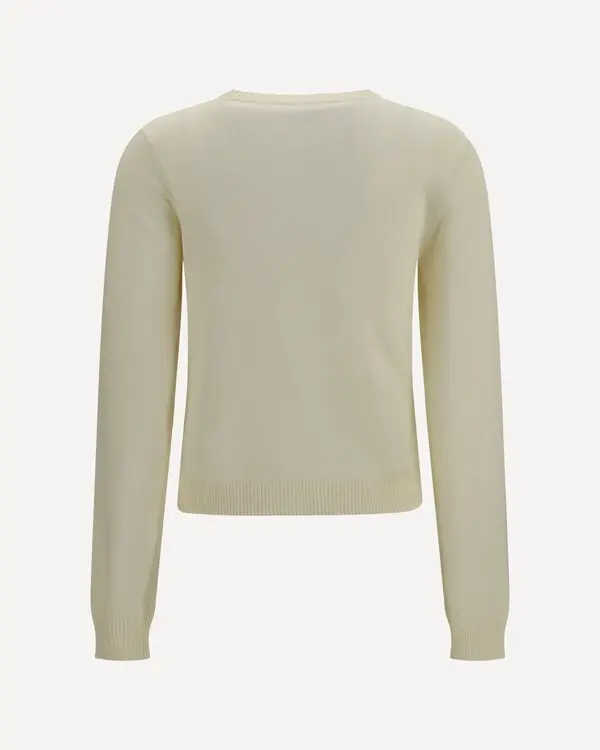 GANNI Diamond-pattern Cardigan - Cream