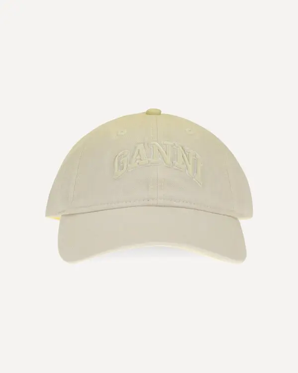 GANNI Cotton Logo Baseball Cap