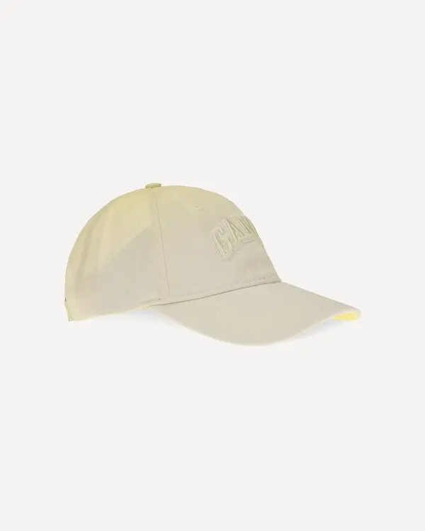 GANNI Cotton Logo Baseball Cap - Cream