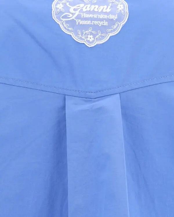 GANNI Cotton Shirt With Lace Details