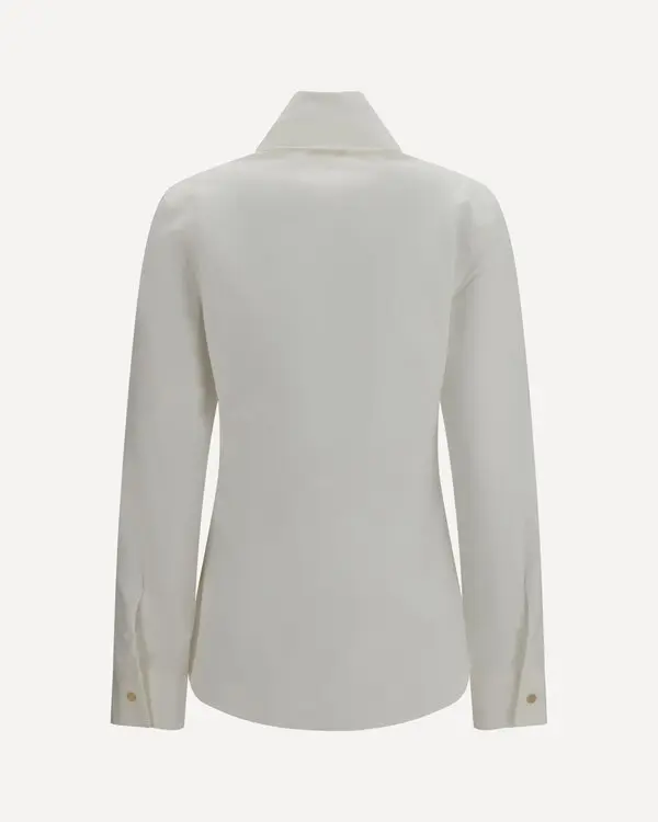 Khaite Ivy High-neck Shirt - White