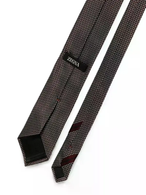 Zegna Jacquard Silk Neck Tie
