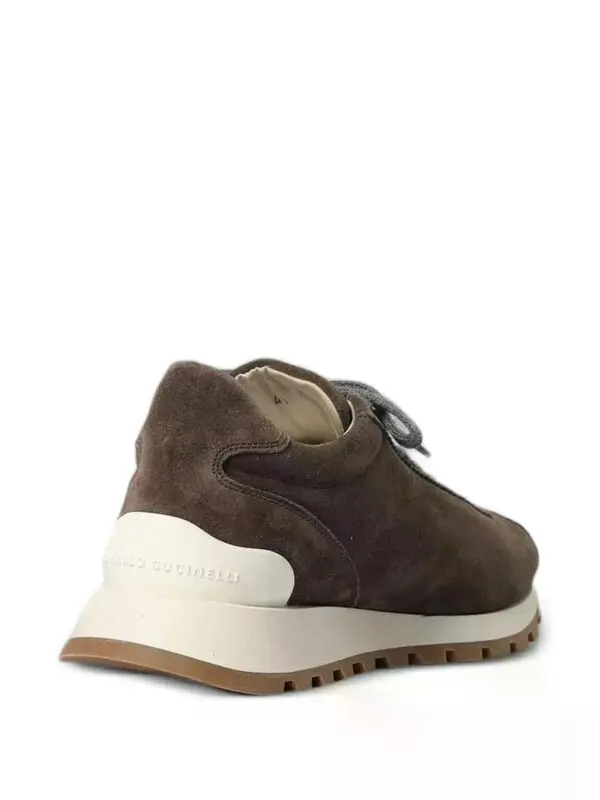 Brunello Cucinelli Monile Embellished Suede Sneakers