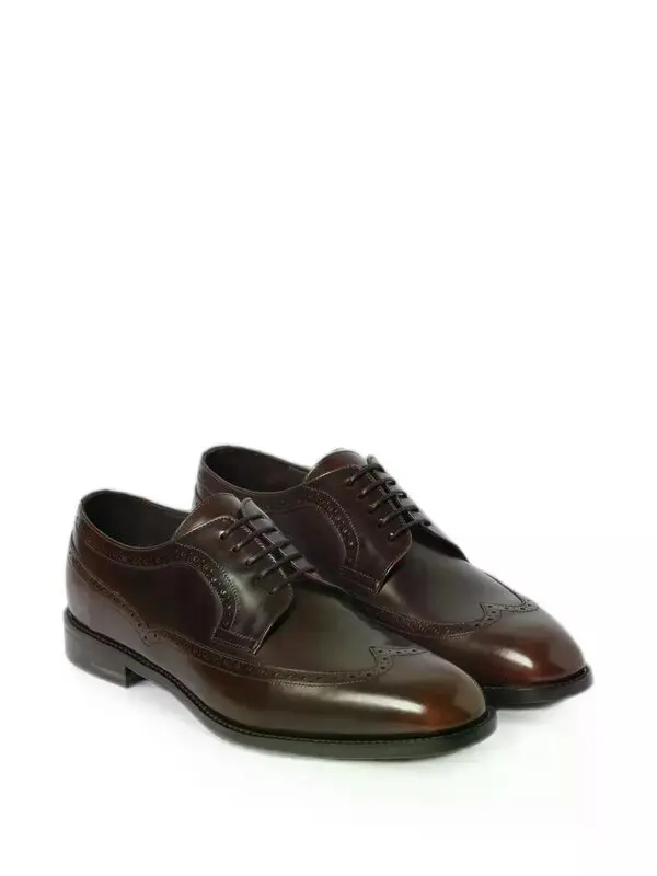 Manolo Blahnik Leather Derby Shoes - Brown