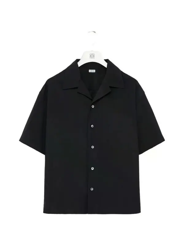 Loewe Short-sleeve Wool Shirt - Black
