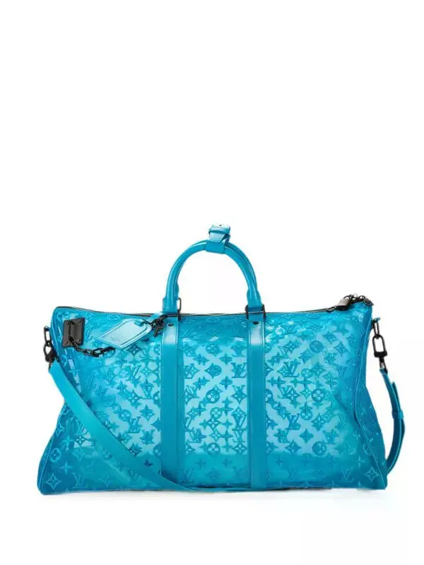 LOUIS VUITTON Keepall Bandoulière Travel Bag - Blue