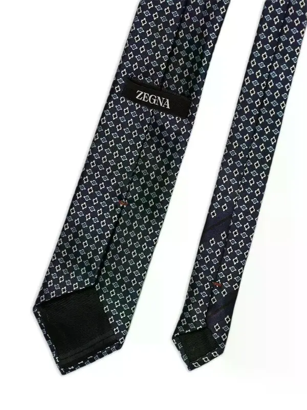 Zegna Jacquard-woven Silk Tie
