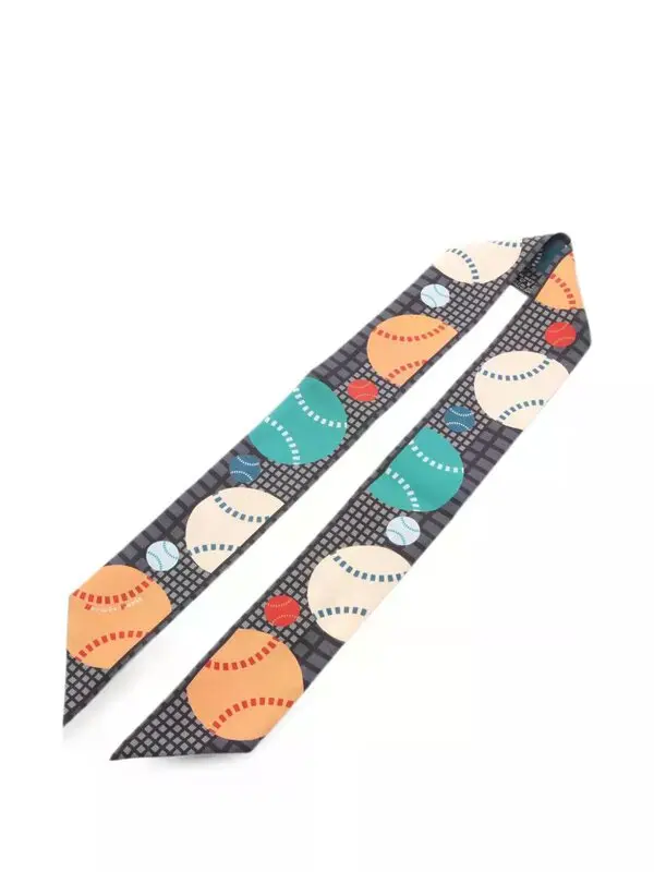 Hermès 2010s Balles De Tennis Twilly Ribbon Scarf