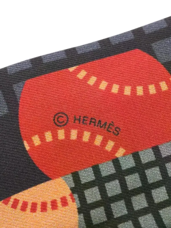 Hermès 2010s Balles De Tennis Twilly Ribbon Scarf