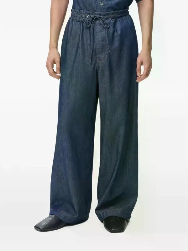 Loewe Drawstring Chambray Trousers