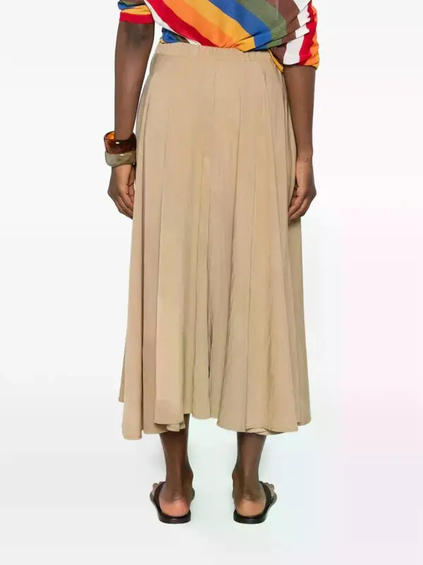 CARLA G. Flared Drawstring Waist Skirt