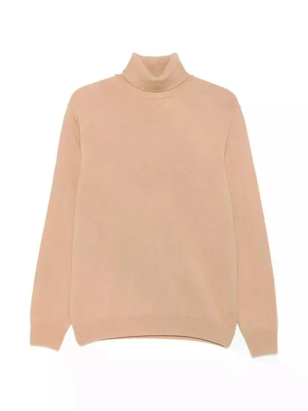SERGIO MORETTI FIRENZE Beige Knitted Turtleneck Sweater - Neutrals