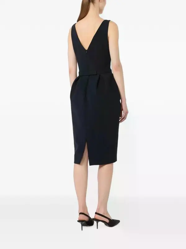 Max Mara V-neck Belted Dress