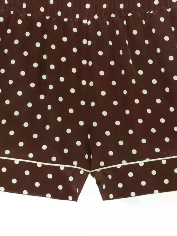 P.a.r.o.s.h Polka-dot Silk Shorts