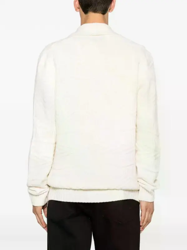 SERGIO MORETTI FIRENZE Cable-knit Shawl Collar Cardigan