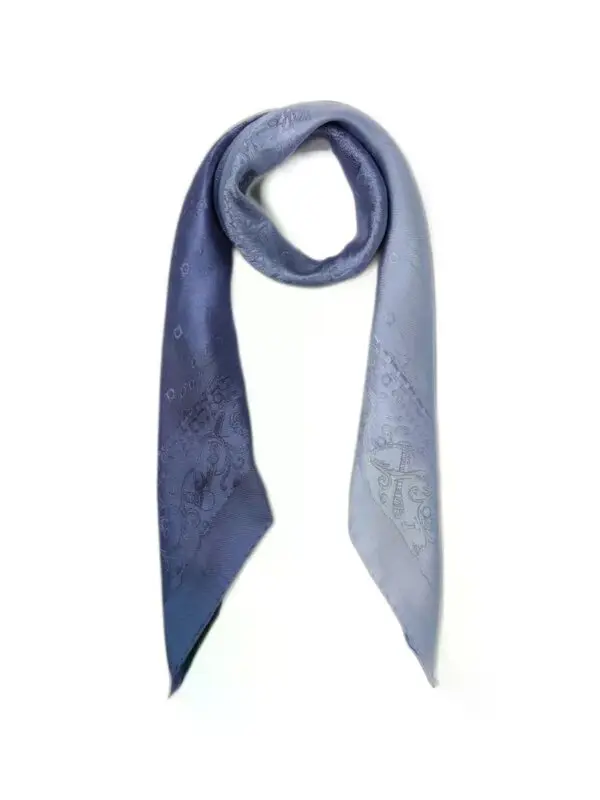 FERRAGAMO Palazzo Jacquard Scarf - Blue