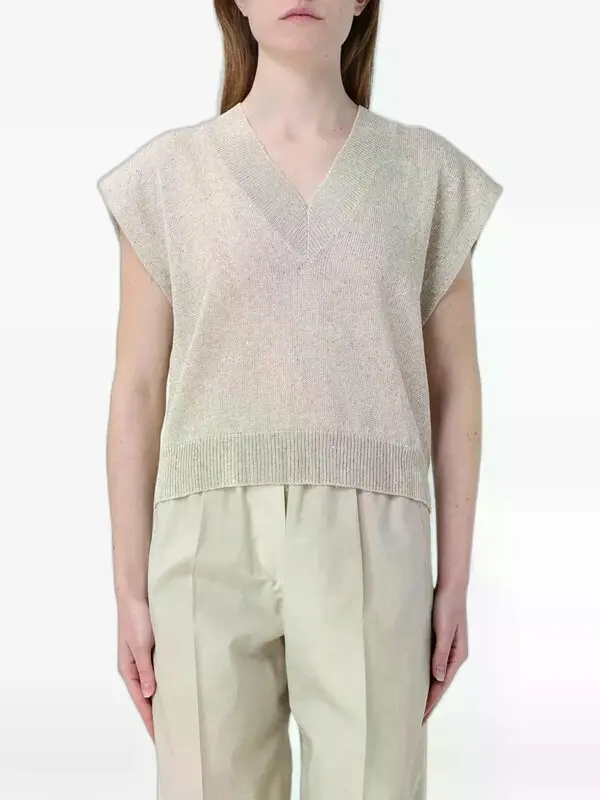 Brunello Cucinelli Embellished V-neck Vest
