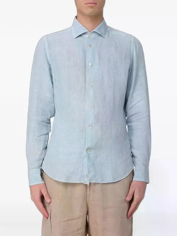 Eleventy Long-sleeve Linen Shirt