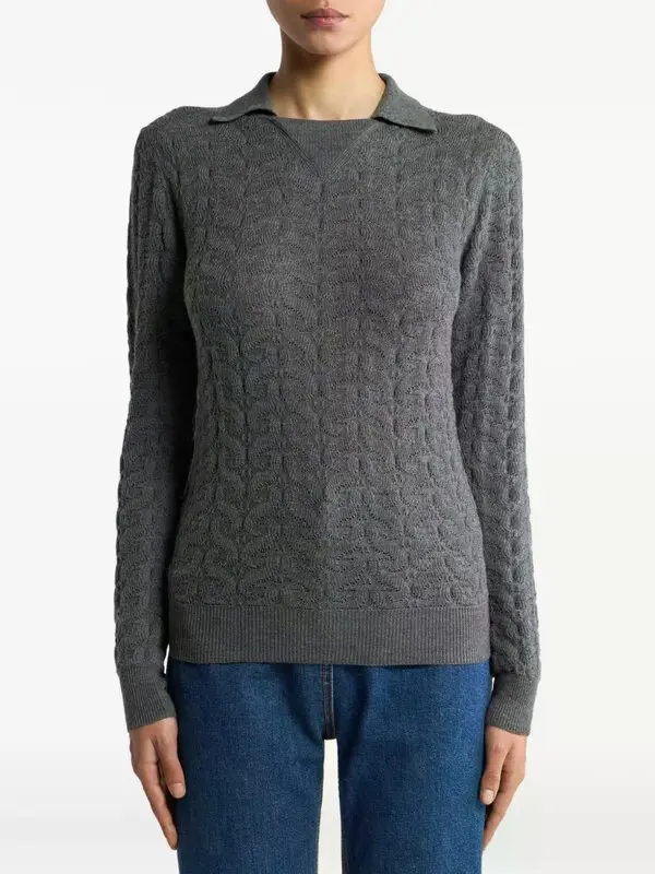 Etro Wool Paisley Cable-knit Sweater