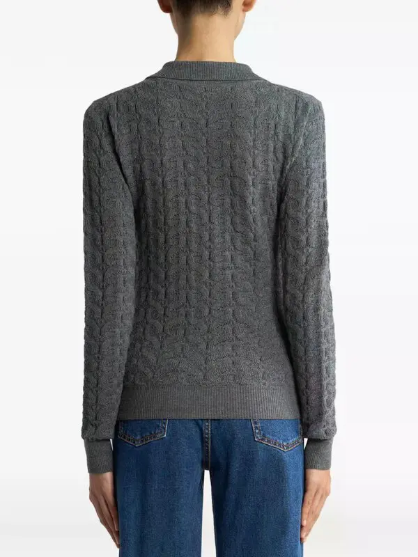 Etro Wool Paisley Cable-knit Sweater