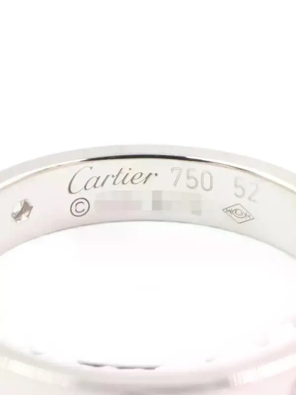 Cartier 18kt White Gold Diamond Engraved Love Ring