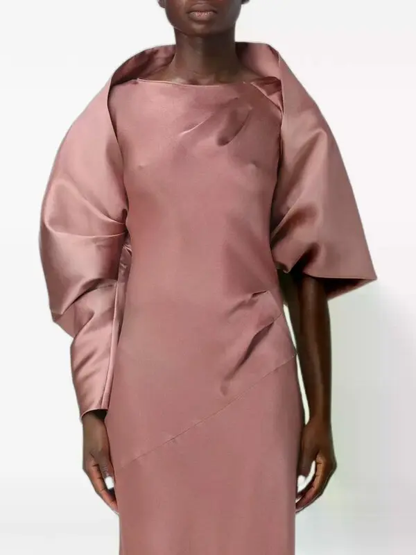 Alberta Ferretti Draped Satin Jacket