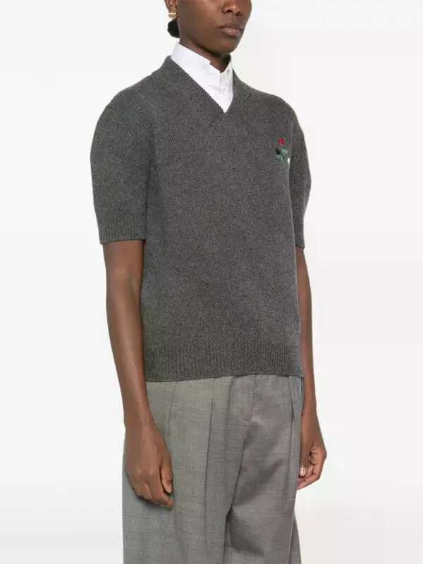 Marni Embroidered V-neck Sweater