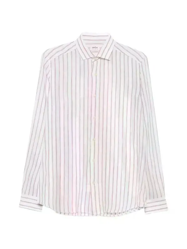 VELA SHOP Striped Long-sleeve Shirt