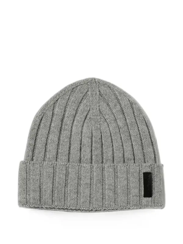 Emporio Armani Ribbed Knit Beanie Hat