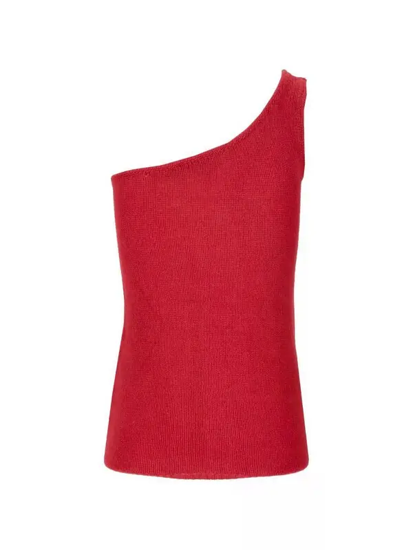 LA ROSE One-shoulder Knitted Top