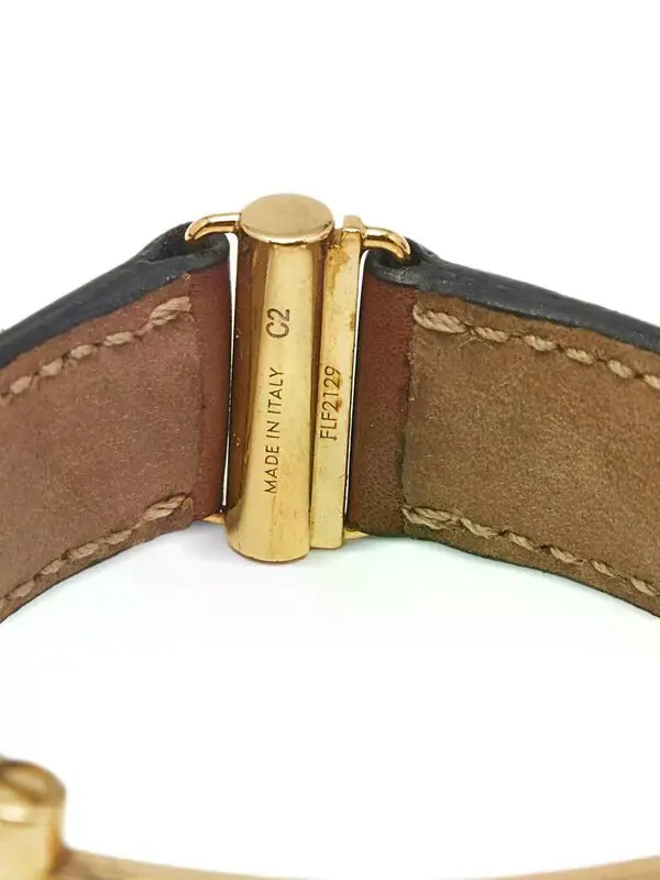 Celine Plaque Leather Bracelet