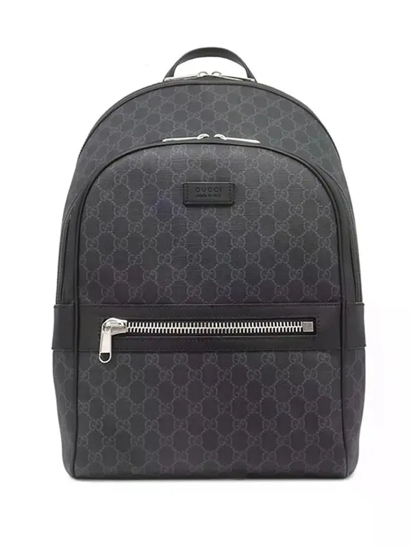Gucci Gg Supreme Web Backpack - Black