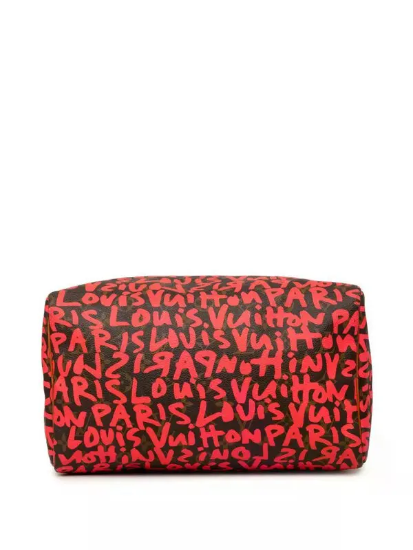 LOUIS VUITTON Monogram Graffiti Speedy 30 Boston Bag