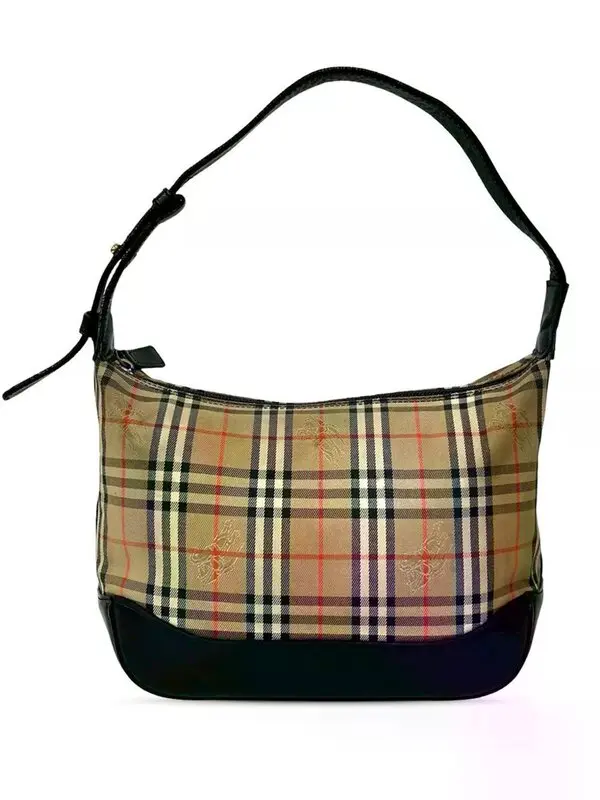 Burberry Haymarket Check Canvas Shoulder Bag
