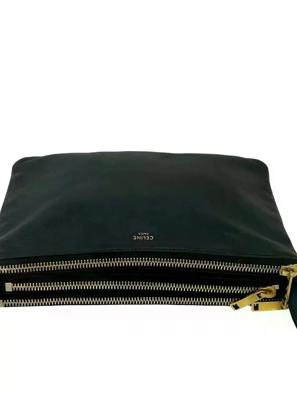 Celine Large Lambskin Trio Crossbody Bag - Black
