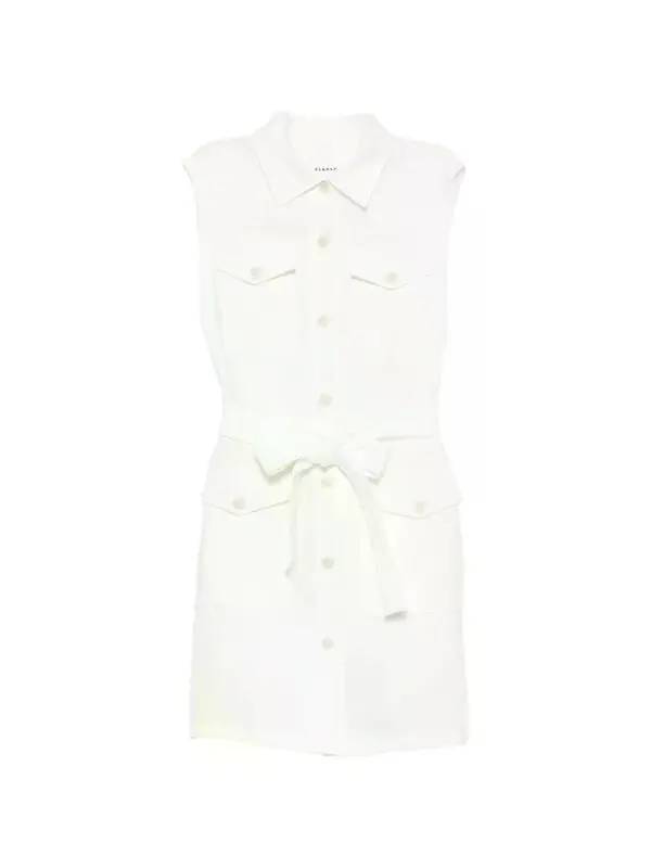P.a.r.o.s.h Sleeveless Shirt Mini Dress - White