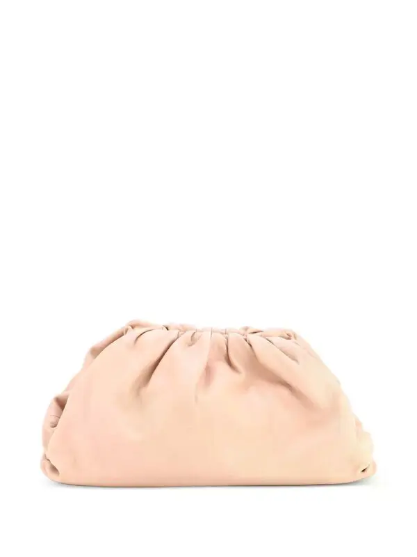 Bottega Veneta The Pouch Leather Clutch Bag - Neutrals