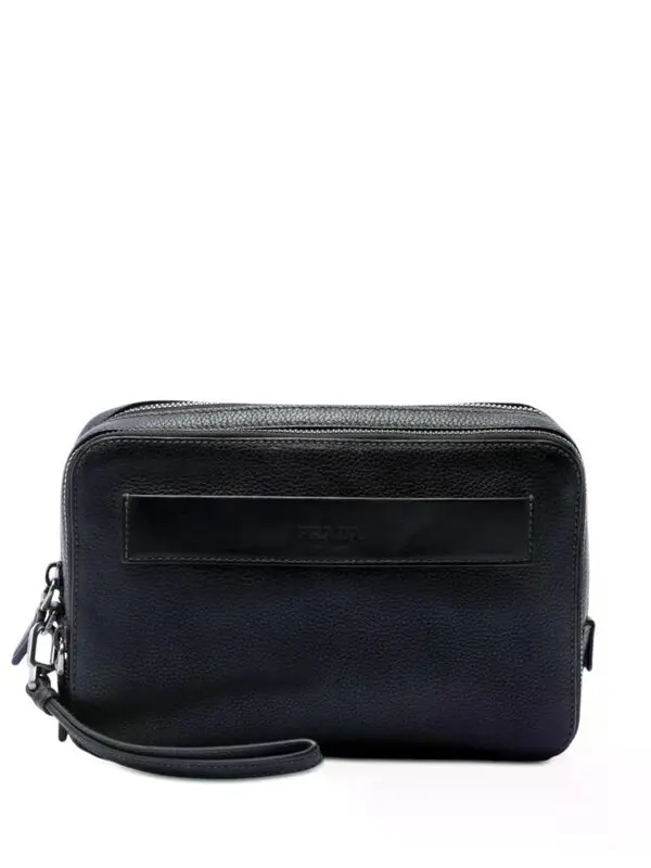 Prada Vitello Daino Clutch Bag - Black
