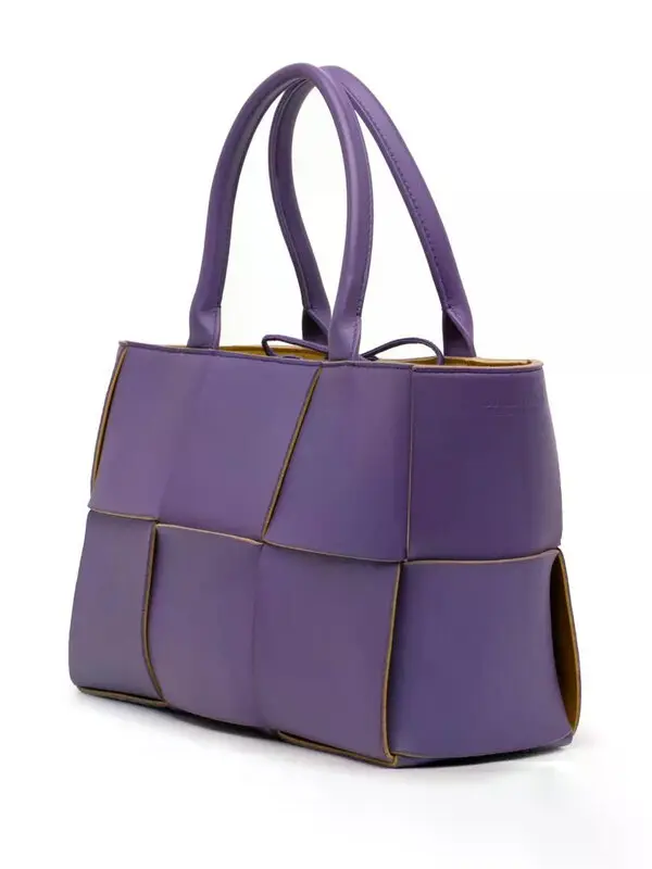 Bottega Veneta Small Nappa Maxi Intrecciato Arco Tote Bag - Purple