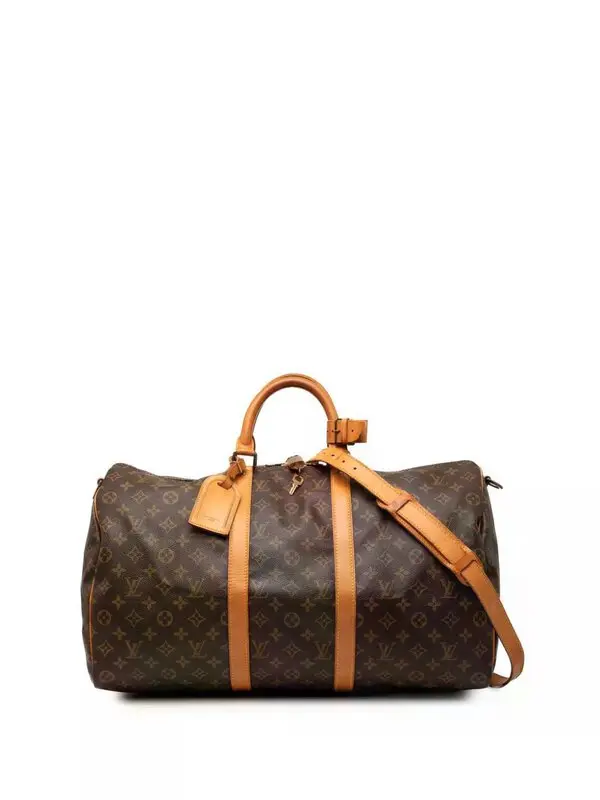 LOUIS VUITTON Keepall Bandouliere 50 Travel Bag - Brown