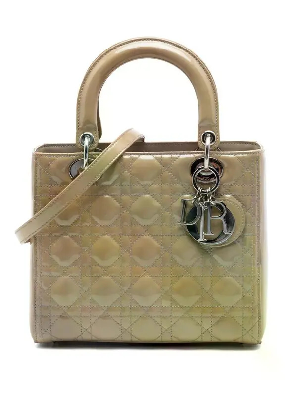 Dior Medium Patent Cannage Lady Satchel