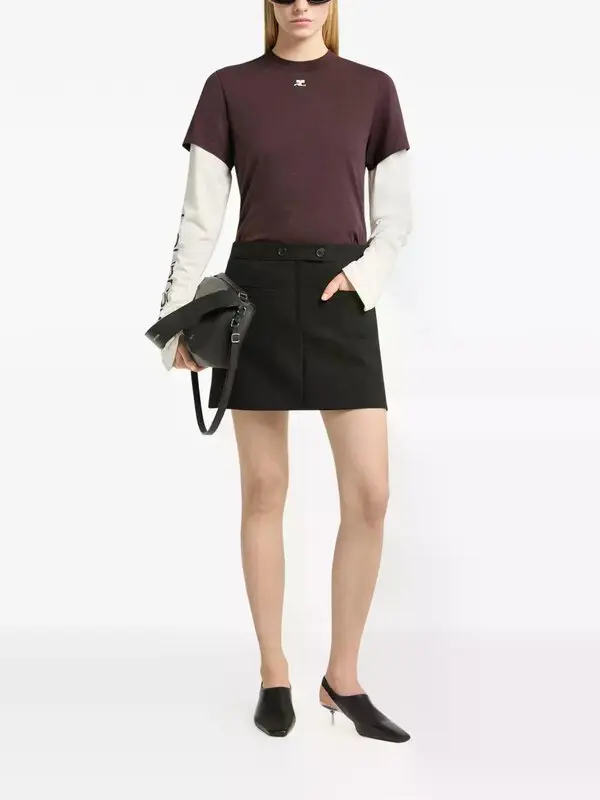 COURREGES Embroidered Logo T-shirt