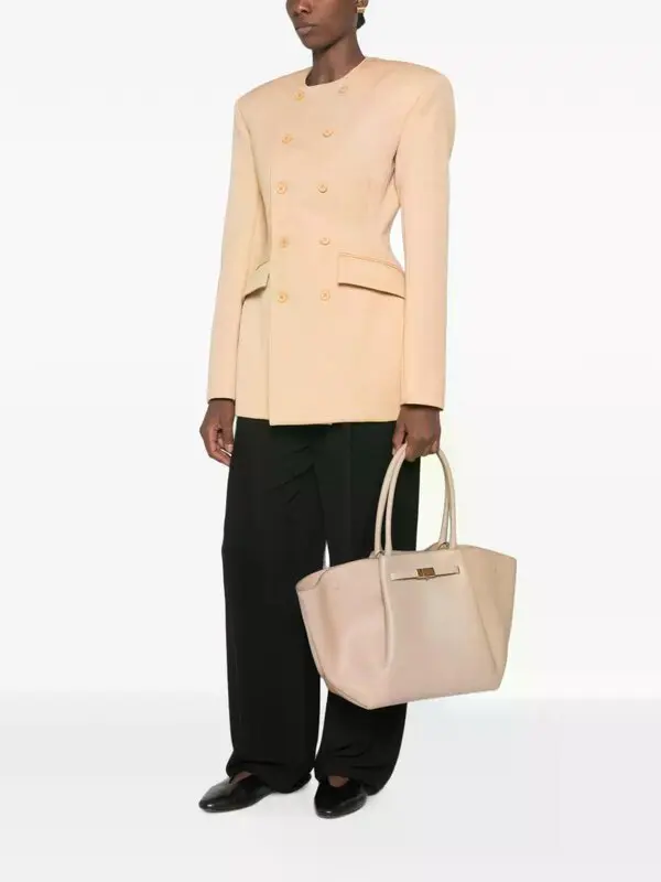 DEMELLIER Small New York Leather Tote Bag - Neutrals