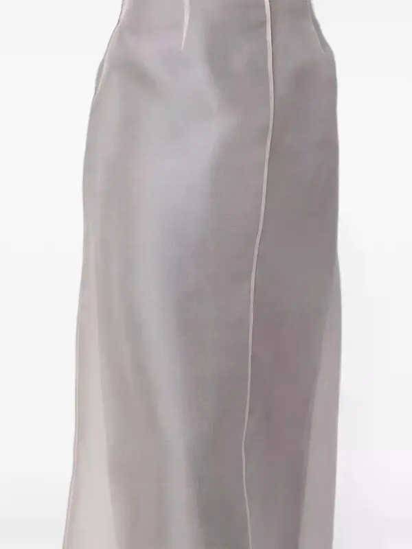 Agnona Sheer Silk Midi Skirt