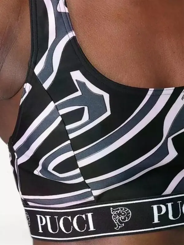 Emilio Pucci Printed Stretch-fabric Cropped Top