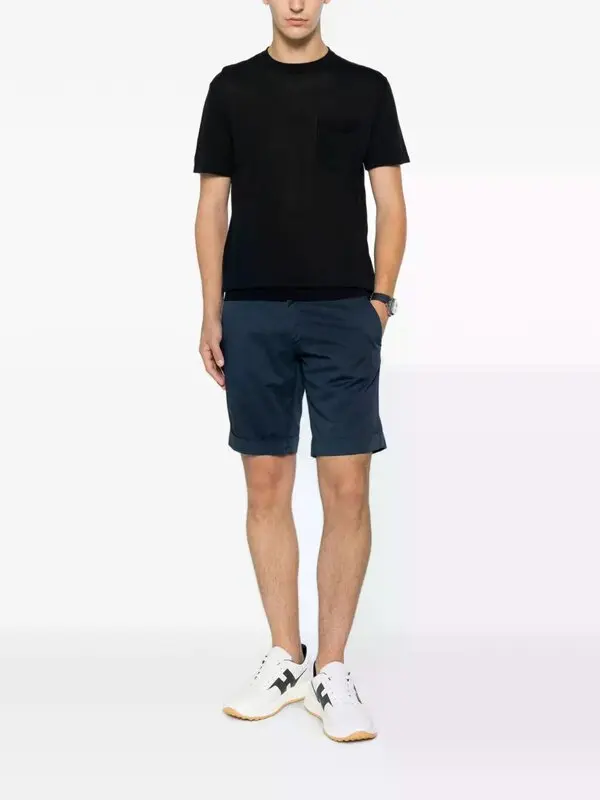 VELA SHOP Chest-pocket Short-sleeve T-shirt - Blue